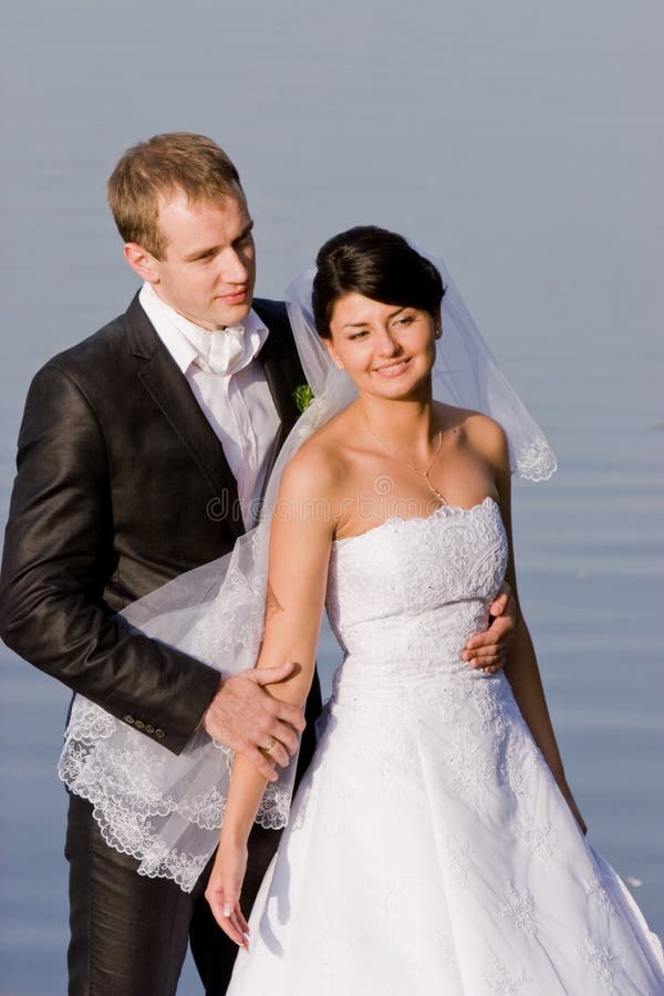Bride and groom stock image. Image of looking, handsome - 13304695