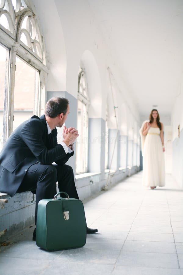 Bride and groom stock photo. Image of suite, walking - 17822540