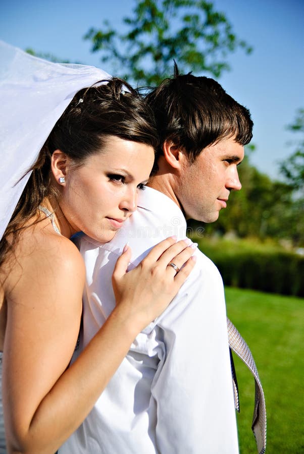 Bride and groom stock image. Image of groom, gown, portrait - 18787941