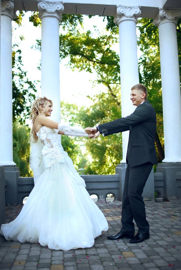 Bride and groom stock image. Image of look, couple, happiness - 21232229