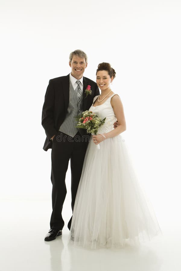 Happy Bride and Groom with Lmo Stock Image - Image of bride, jacket ...