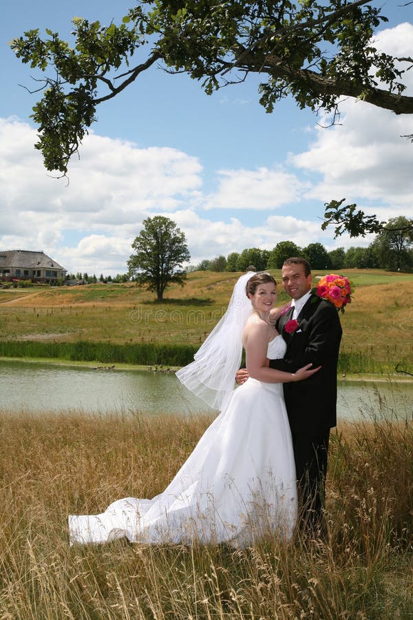 Bride and Groom stock photo. Image of grass, body, marriage - 29034918