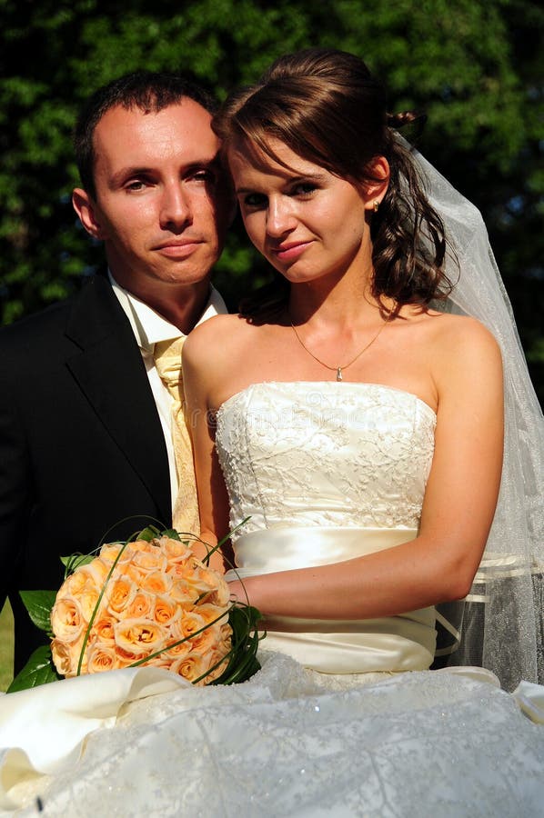 Bride and Groom stock photo. Image of caucasian, beauty - 5861292