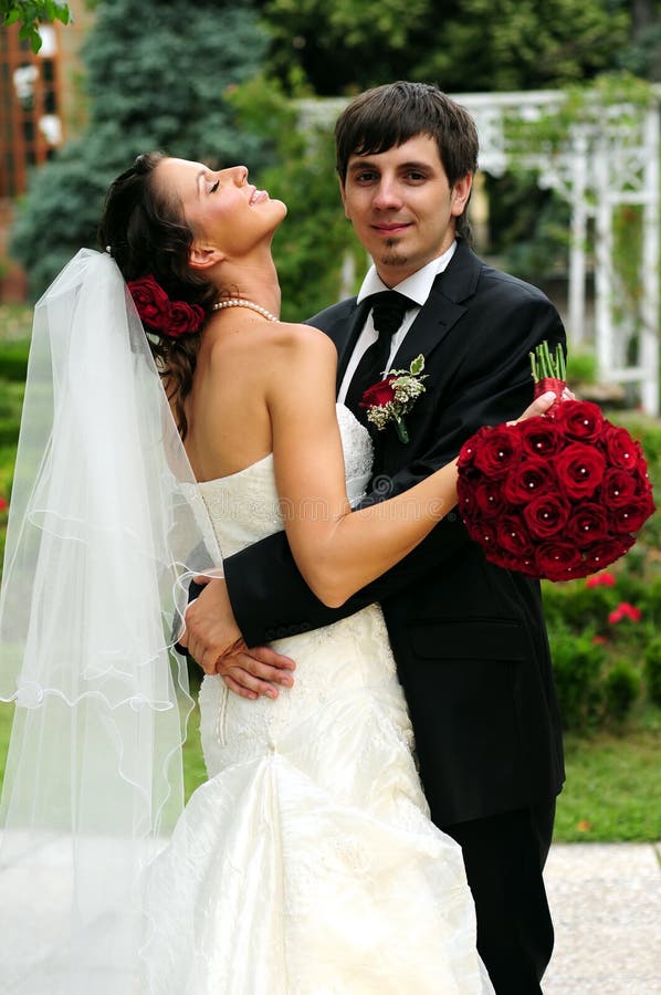 Bride and Groom stock photo. Image of elegant, flower - 6060178