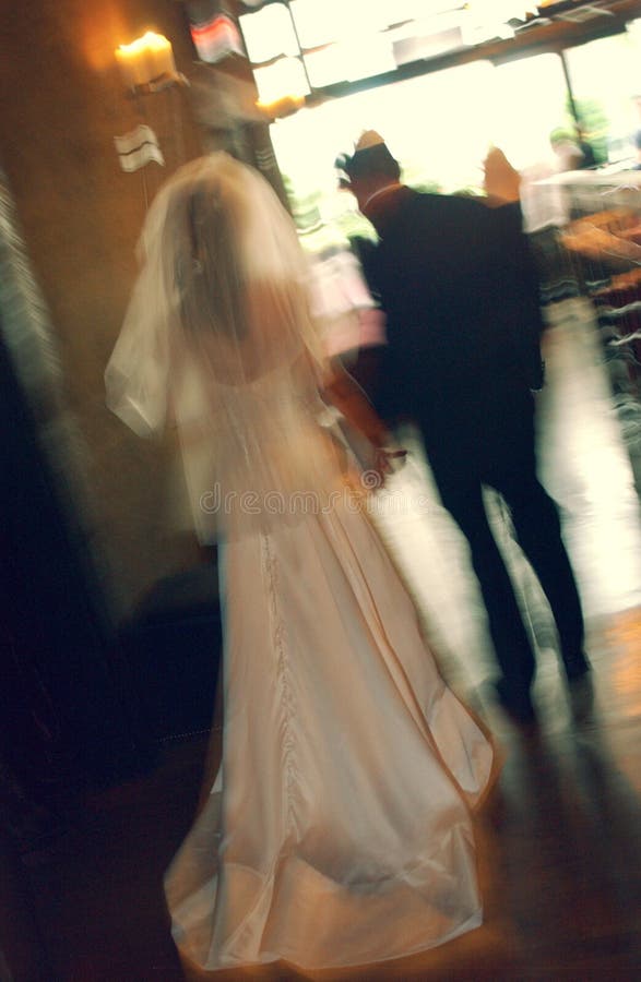 Bride and Groom Waiving To the Guests Stock Image - Image of tuxedo ...
