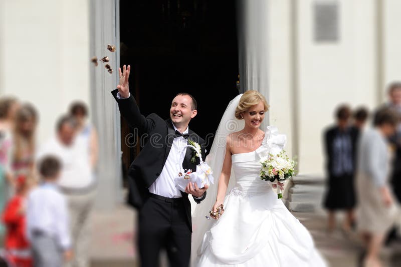 Bride and Groom in the Church Stock Photo - Image of love, couple: 43628212