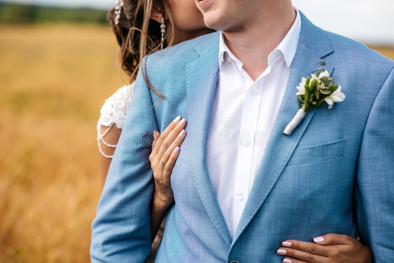 The Bride and Groom. Cropped Image Stock Image - Image of green, groom ...