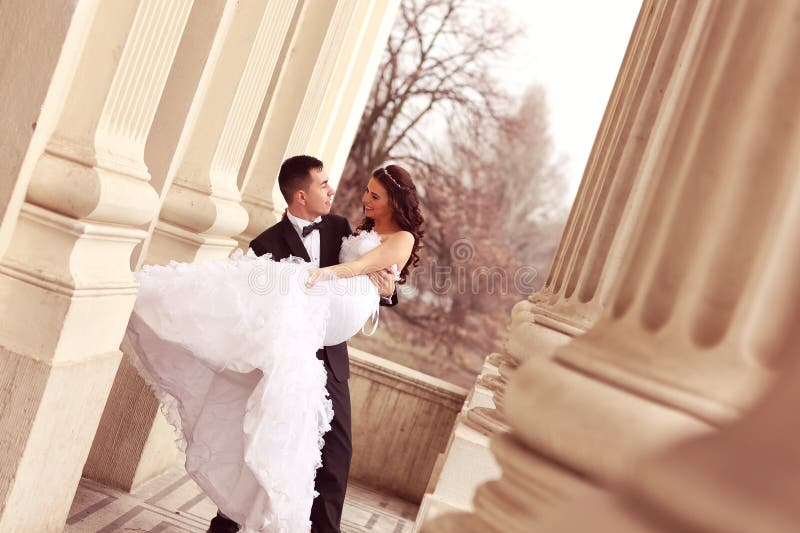 Bride and groom dancing stock photo. Image of blossom - 58069818