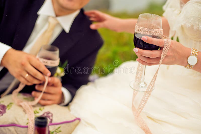 Bride and groom drink stock photo. Image of husband, bubbles - 41862696