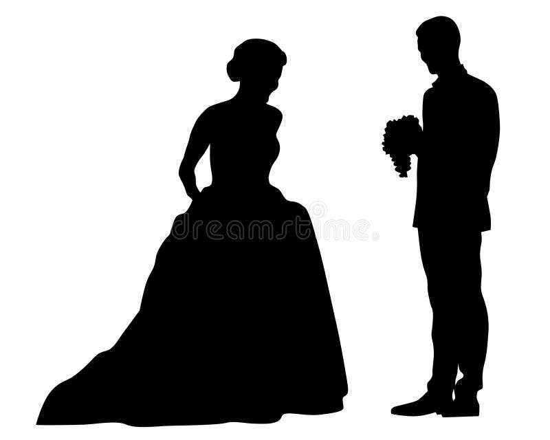 Bride and groom five stock vector. Illustration of couple - 221408001
