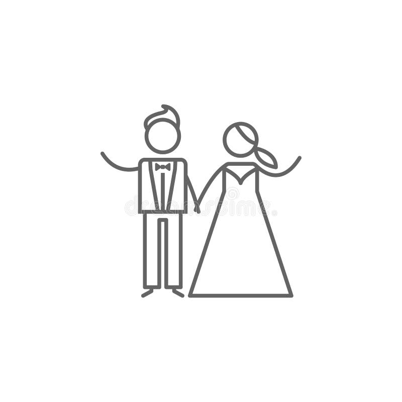 Bride and Groom Icon stock illustration. Illustration of couple - 2587632