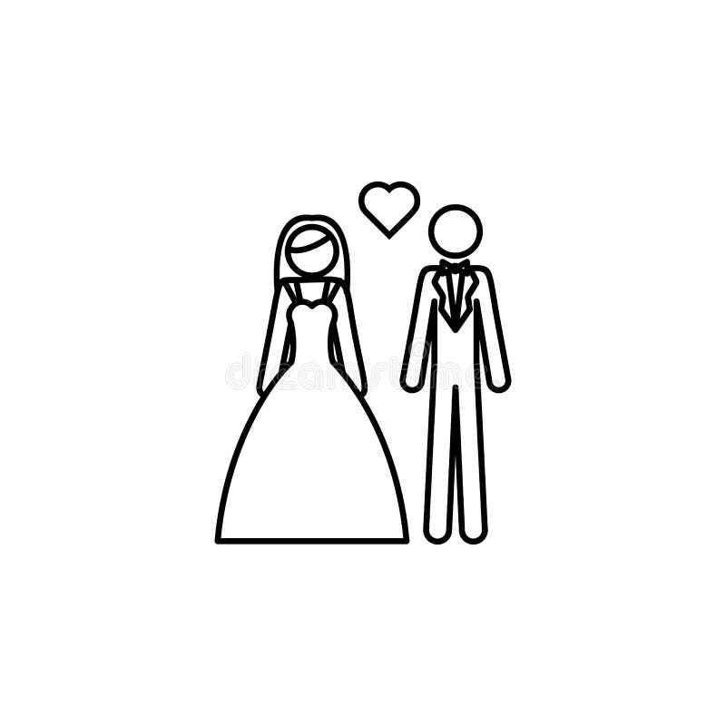 Bride and Groom Icon. Element of Wedding for Mobile Concept and Web ...