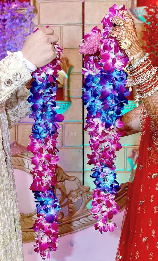 The Bride and Groom at the Indian Wedding Stock Photo - Image of ...