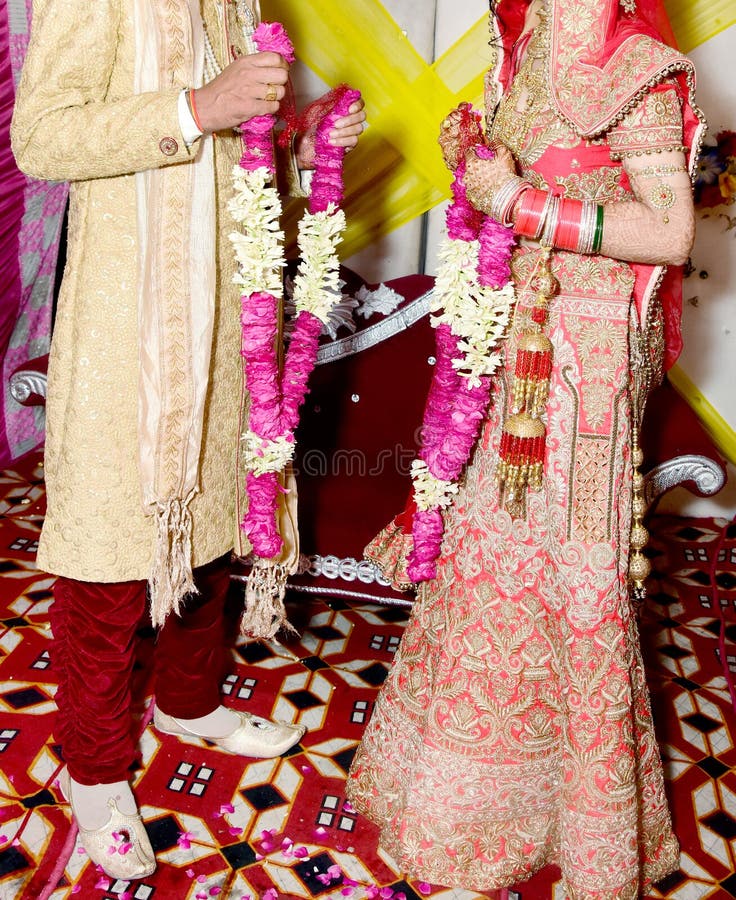 The Bride and Groom at the Indian Wedding Stock Image - Image of ...