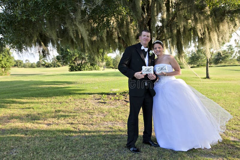 Bride and Groom Just Married Stock Photo - Image of mate, married: 20009786