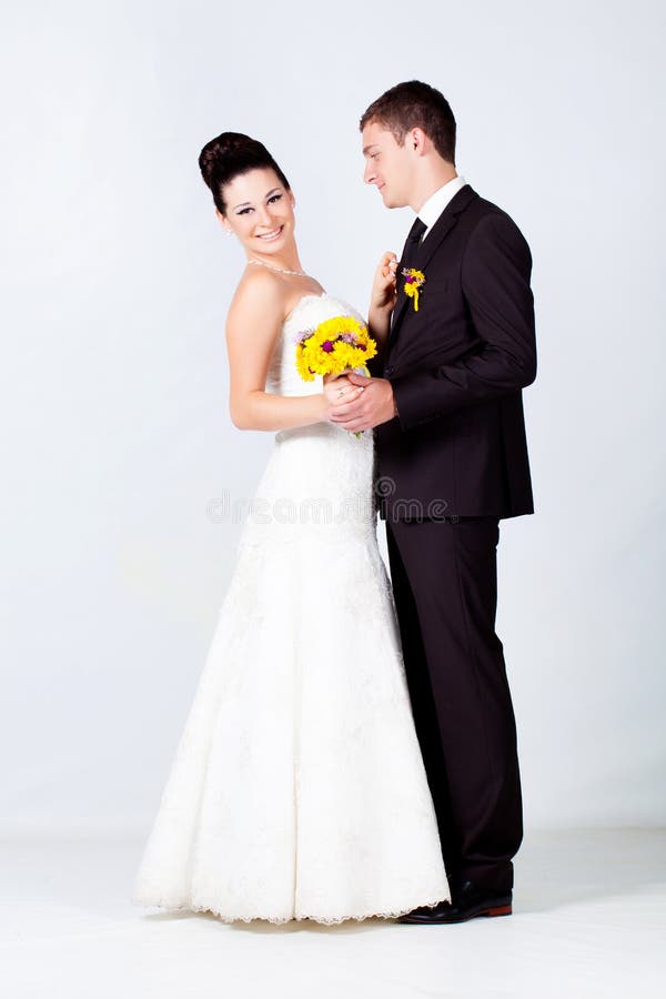 Bride and groom stock image. Image of charming, look - 64878459