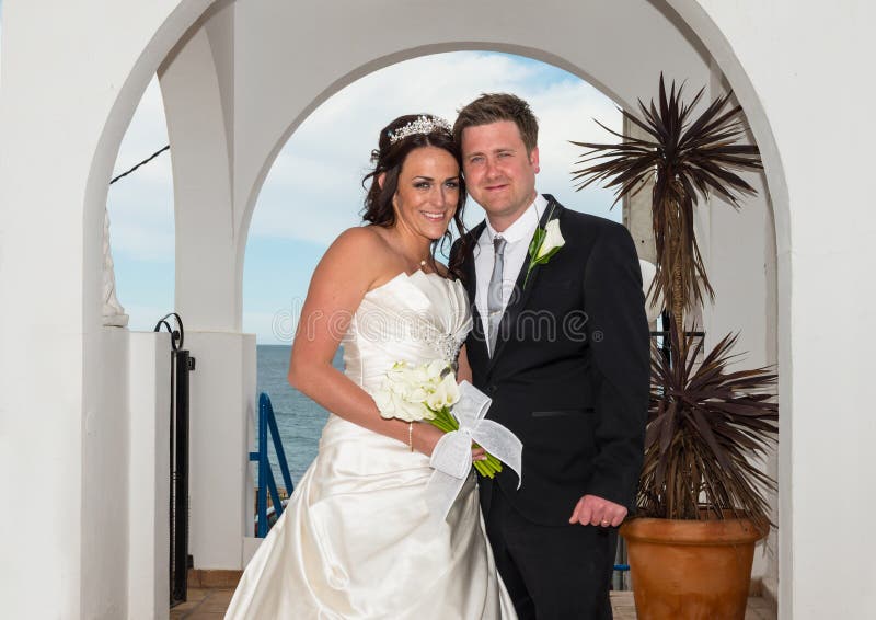 Bride and Groom stock photo. Image of relationship, mediterranean ...