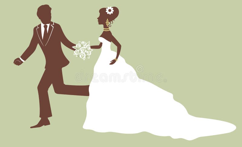 Wedding Ceremony - Bride and Groom Together Stock Vector - Illustration ...