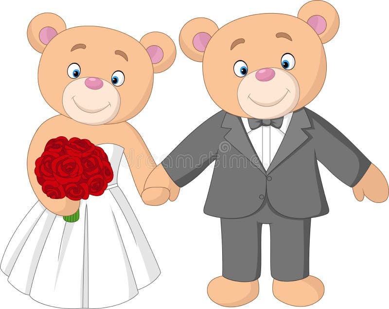 Bride and Groom Frogs Cartoon Characters Stock Vector - Illustration of ...