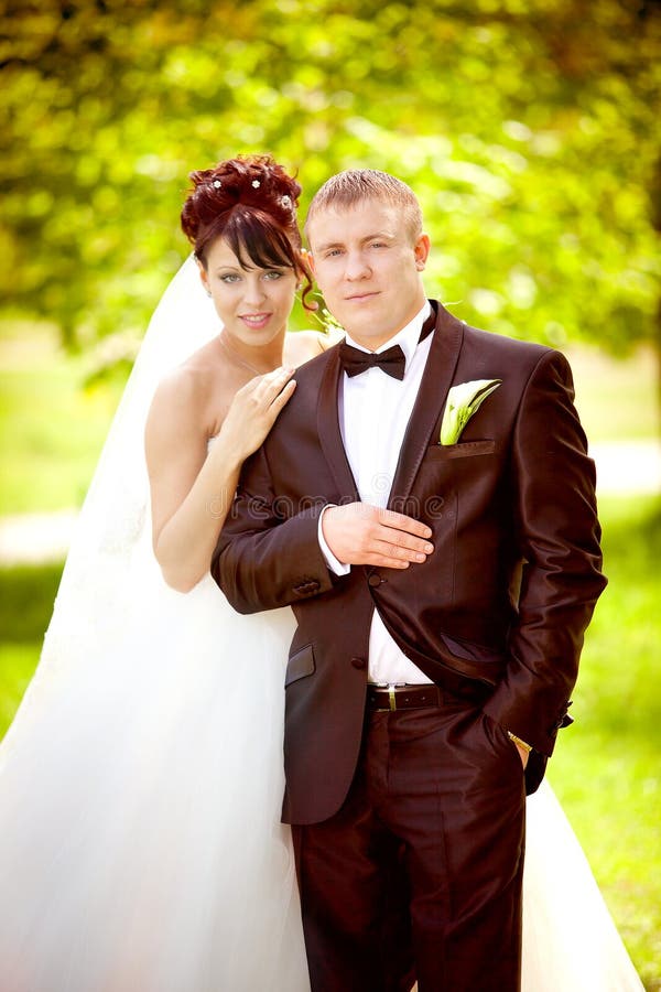 Bride and groom stock image. Image of portrait, emotional - 22312677