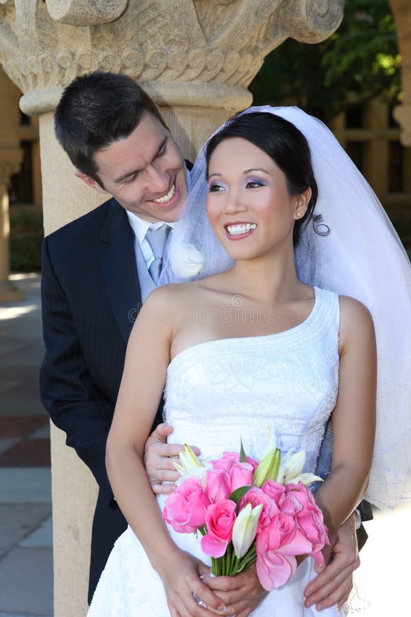 Wedding Newlywed Couple Love Stock Photo - Image of attractive, love ...