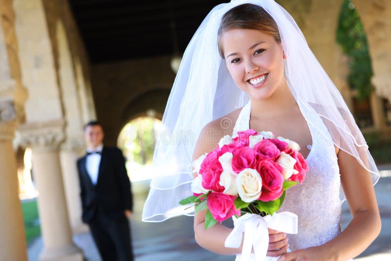 Bride and Groom at Wedding stock image. Image of occasion - 6031023
