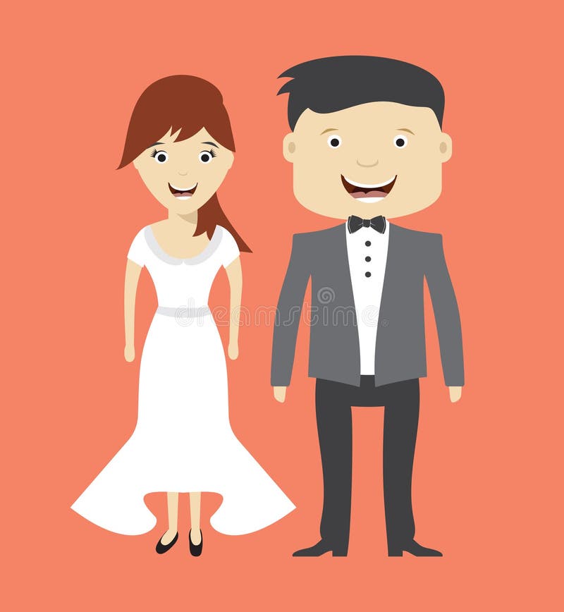 Bride and Groom Wedding Icon Stock Vector - Illustration of girl ...