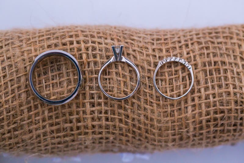 Bride and Groom Wedding Rings Stock Photo - Image of rings ...