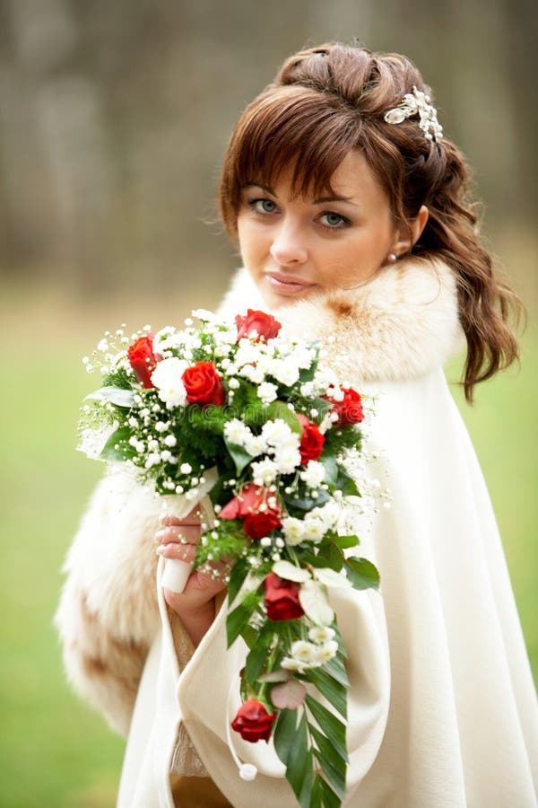 Bride on her wedding day stock image. Image of passion - 9788447