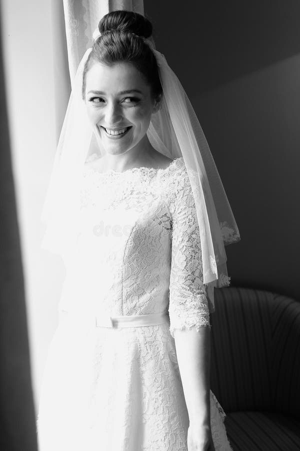 Bride in her wedding day stock image. Image of fine, adult - 57782919