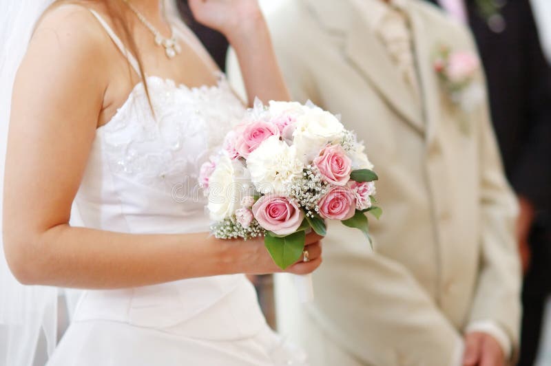 Bride Holding Bride Bouquet Stock Image - Image of girl, marriage: 20771901