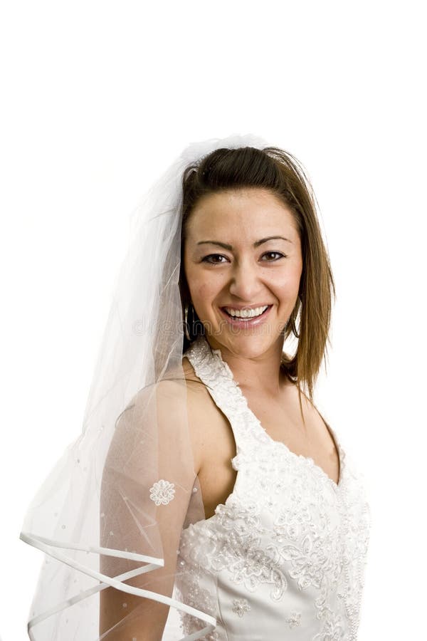 Bride Isolated on white stock photo. Image of bride, face - 7453064