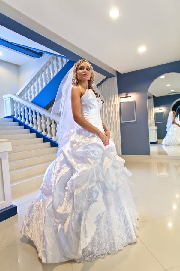 Bride next to mirror stock photo. Image of design, caucasian - 28967796