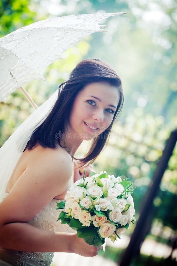 Bride portrait stock image. Image of young, beauty, architecture - 37955363