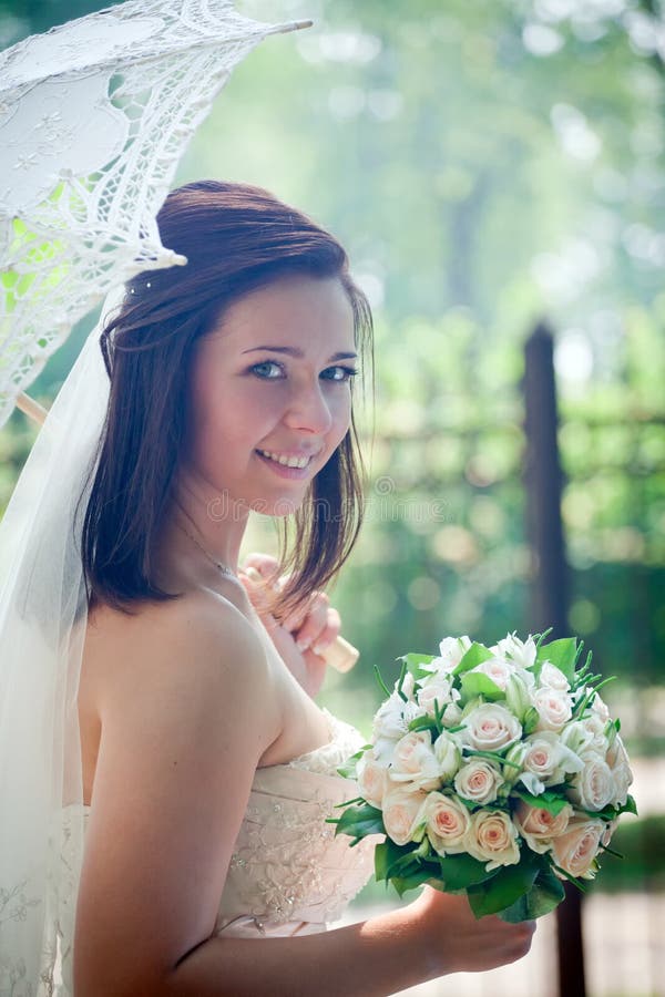 Bride portrait stock image. Image of young, beauty, architecture - 37955363