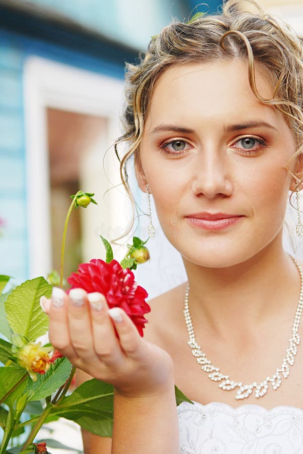 Bride portrait stock image. Image of person, femininity - 4509245