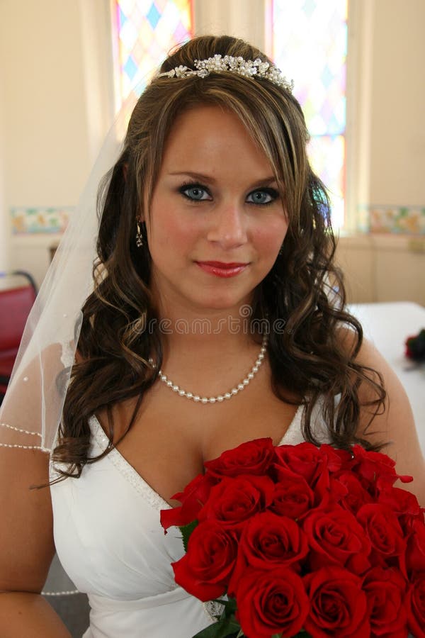 Bride Portrait before Wedding Stock Photo - Image of caucasian, females ...
