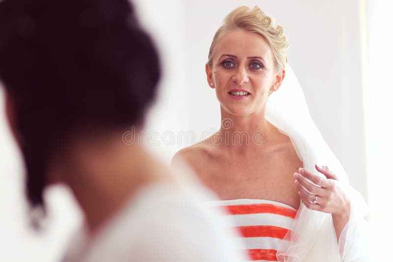 Bride Preparing for Her Wedding Stock Photo - Image of lips, beautiful ...