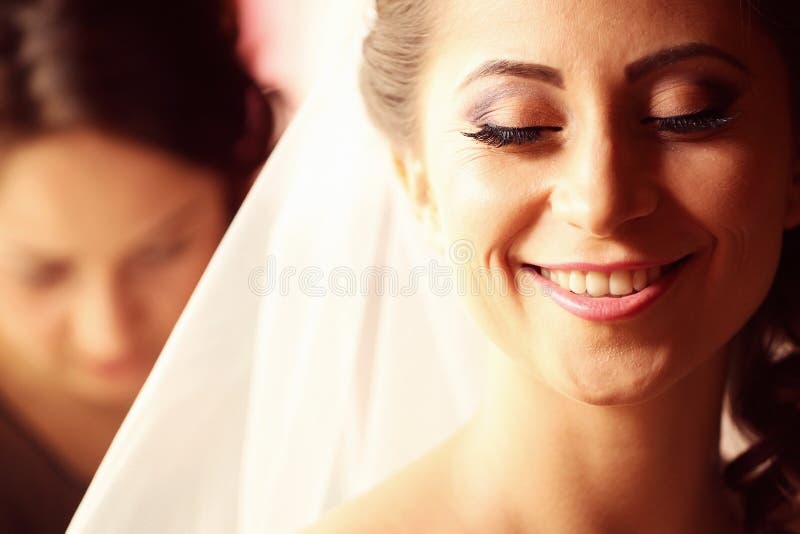 Bride Preparing for Wedding Stock Photo - Image of caucasian, adult ...