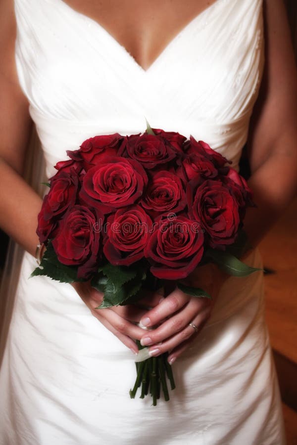 Bride with Rose Bouquet stock image. Image of love, special - 8052275