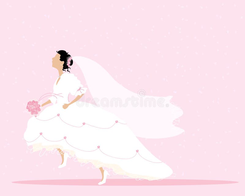Silhouette of Groom and Bride Stock Illustration - Illustration of ...