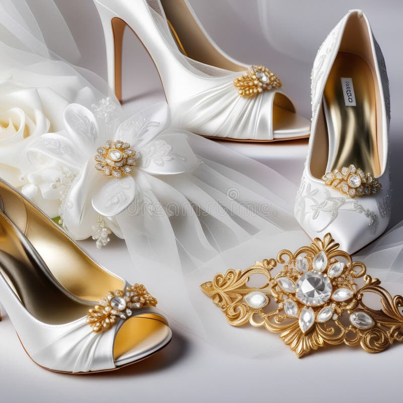 Bride S Accessories for a Wedding Celebration Stock Illustration - Illustration of floral ...