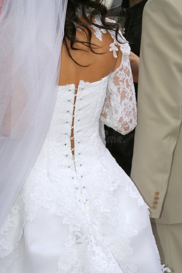 Bride s back stock photo. Image of wedding, body, back - 1369240