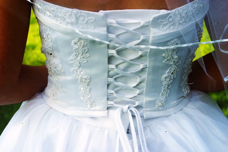 The bride s back stock image. Image of wedding, occasion - 558589