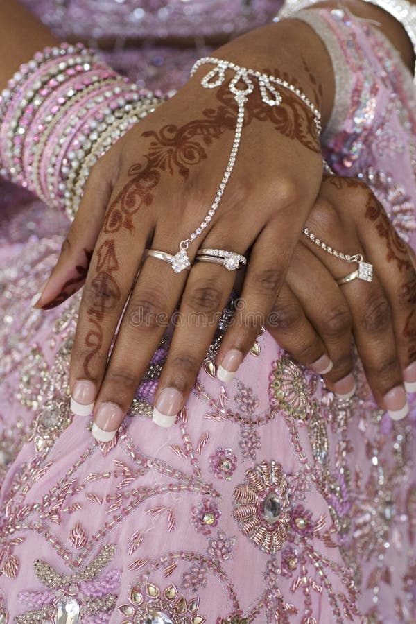 Bride S Hand with Henna Tattoo, Indian Wedding Stock Image - Image of ...