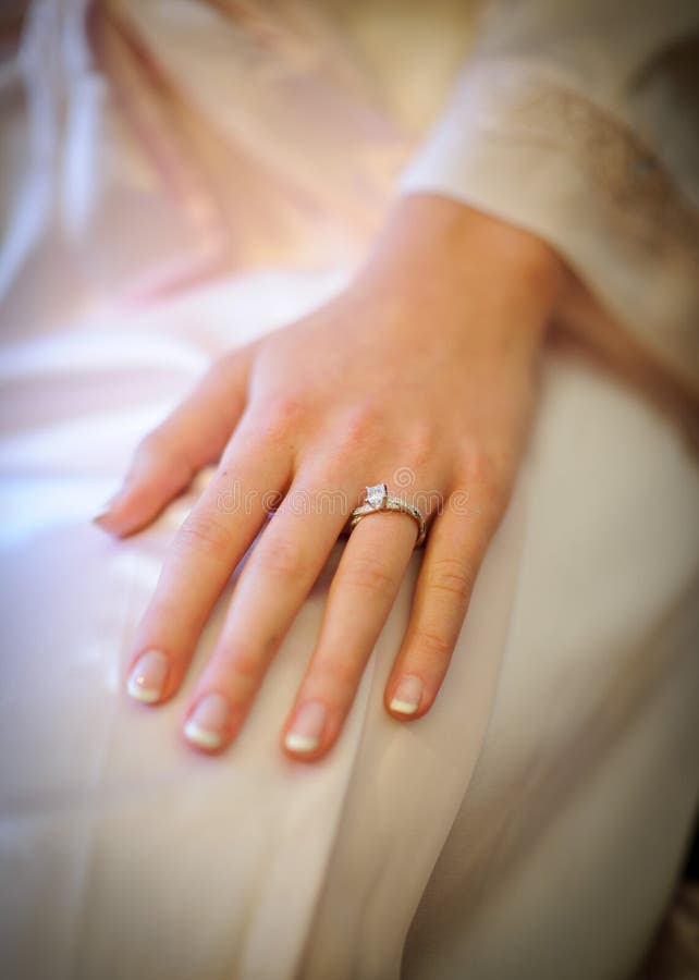 Bride s hand with ring stock image. Image of care, pretty - 19929191