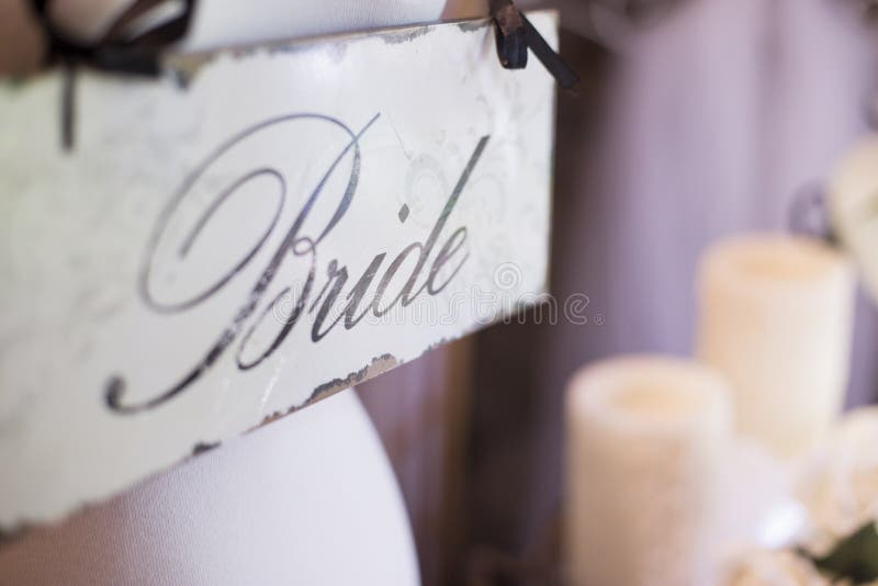 Bride Sign stock image. Image of calligraphy, honeymoon - 50917597