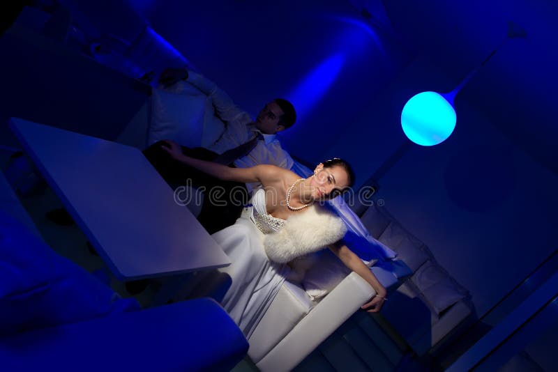 Bride Sitting in a Stylish Lounge Stock Image - Image of sitting, love ...