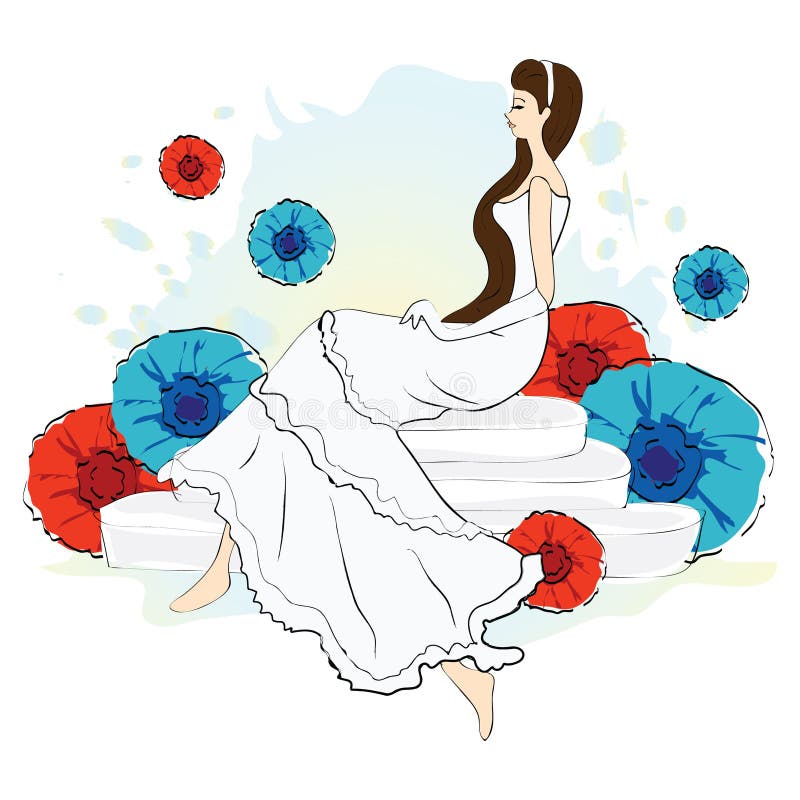 Woman Bride Sitting Stock Illustrations – 411 Woman Bride Sitting Stock ...