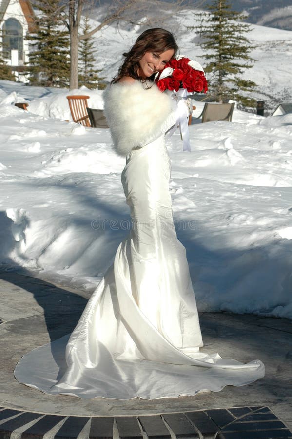 Winter Bride stock photo. Image of beautiful, bride, wedded - 5475508